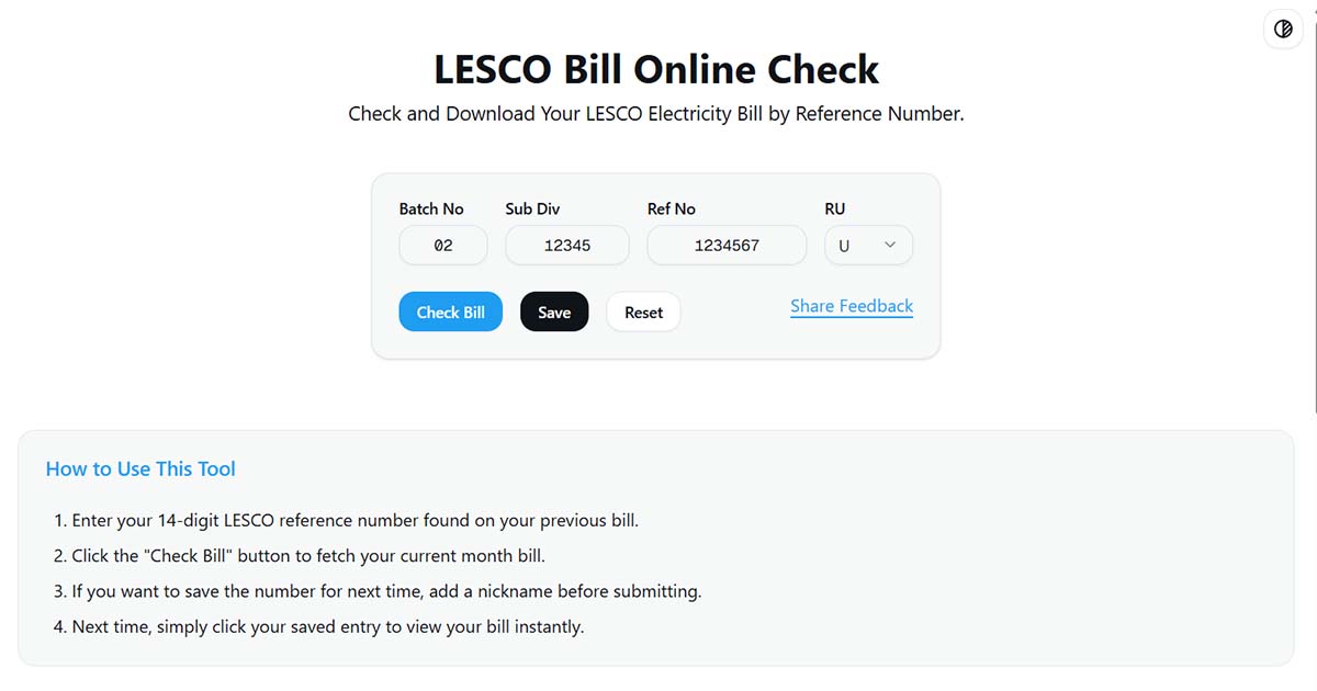 LESCO Bill Check Online - View & Download Duplicate Bill